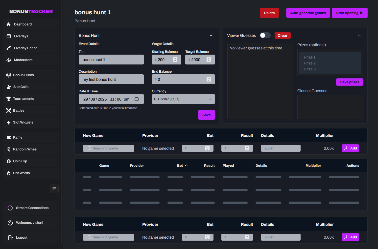 Bonustracker - The Ultimate Toolkit for Gambling Streamers